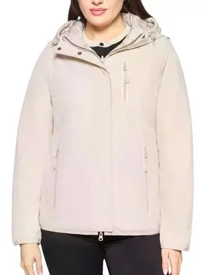 BETTY BARCLAY Hooded Zip-fastening Jacket - Neutrals