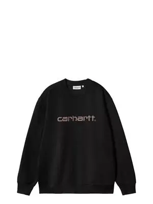 Carhartt Work In Progress Logo Embroidered Sweatshirt - Black
