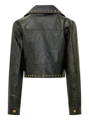 Michael Kors Crinkled Studded Jacket - Black