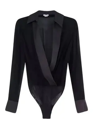 ELISABETTA FRANCHI Elisabetta Franchi Wrap-Style Long-Sleeved Bodysuit