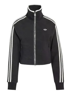 Adidas Firebird Tracktop With High Neck And Zipper Closure - Black