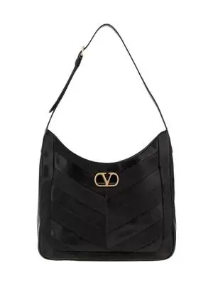 Valentino Garavani Vlogo Chevron Quilted Bag - Black