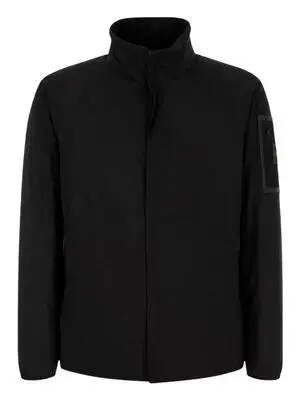 Hugo Logo Patch High-neck Jacket - Black