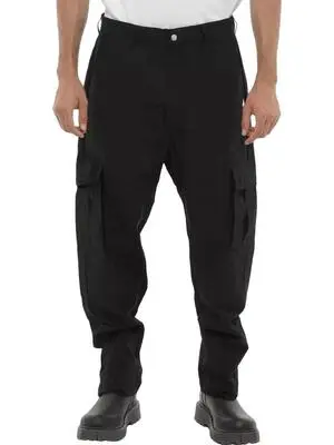 COUNTY OF MILAN Embroidered Logo Cargo Pants - Black