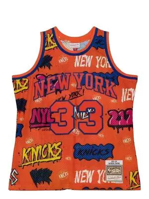 Mitchell & Ness New York Knicks 1991 Slap Sticker Swingman Tank Top - Orange