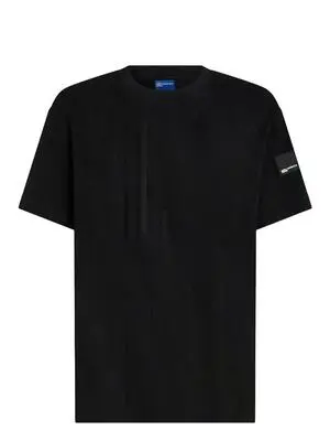 KARL LAGERFELD Ribbed-knit Logo-patch T-shirt