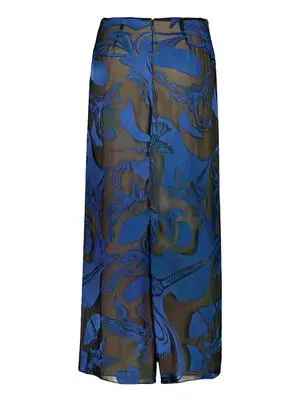 PAULA Devoré Skirt - Grey