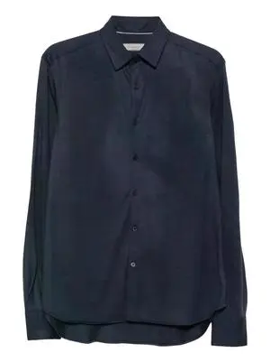 Canali Button-down Long-sleeve Shirt - Blue