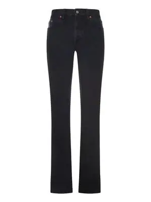 Saint Laurent Straight-leg Five-pocket Jeans - Black
