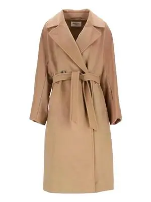 Max Mara Double-breasted Belted Wool Coat - Neutrals