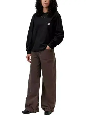 Carhartt Work In Progress Long Sleeve Pocket Small Heart T-shirt - Black