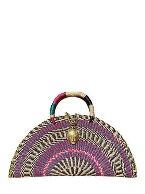 SOKONA Kusana Medium Woven Bag - Purple/blue
