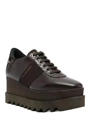 Stella McCartney Platform Wedge Sole Sneakers - Brown