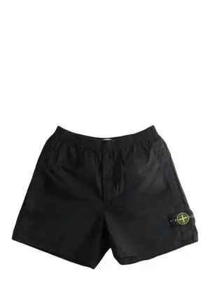 Stone Island Stretch Cotton Tela 'paracadute' Bermuda Shorts - Black