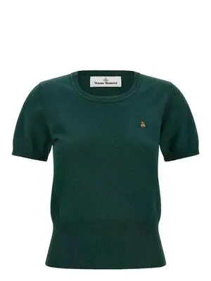 VIVIENNE WESTWOOD Bea Orb Embroidered T-shirt - Green