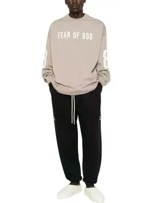 Fear Of God Logo-print Long-sleeves T-shirt - Neutrals