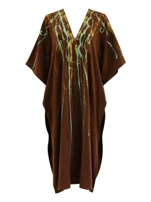 SANIYA KHAN Painted Caftan - Brown