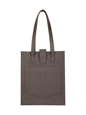 SERRAN LONDON Leather Tote Bag - Brown