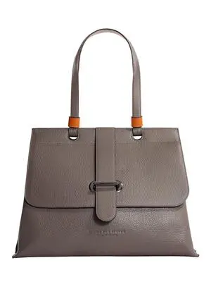 HESTER VAN EEGHEN Barn Ash Leather Tote Bag - Grey