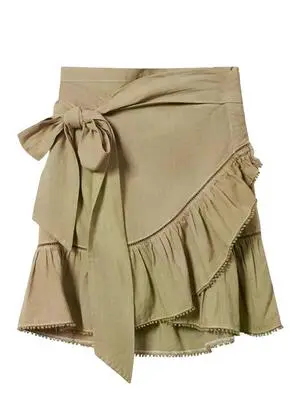 MARANT ETOILE Mempster Ruffled Wrap Mini Skirt - Neutrals