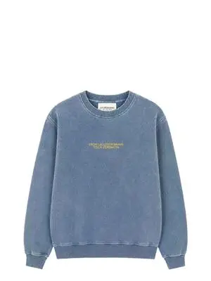 LES HÉRITIERS Embroidered Crewneck Sweatshirt - Blue