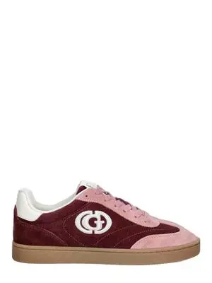 Guess Logo-embroidered Panelled Sneakers - Pink