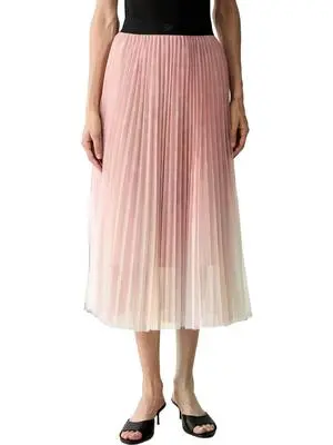 Karl Lagerfeld Pleated Logo Motif Skirt - Pink