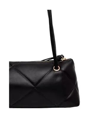 TWINSET Quilted Bowler Bag With Logo Detail - Black