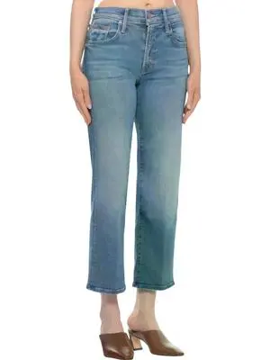 MOTHER The Mid Rise Straight-leg Jeans - Blue