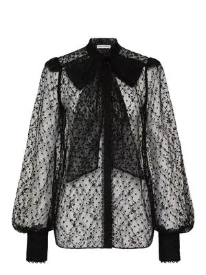 Rebecca Vallance Delphina Lace Blouse - Black