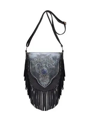 JODI LEE Benny Owl Bag Metallic - Black
