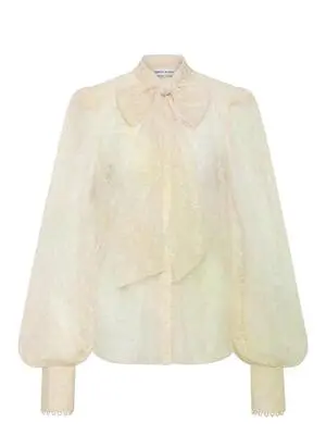 Rebecca Vallance Delphina Lace Blouse - Neutrals
