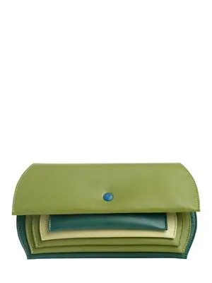 HESTER VAN EEGHEN Confetti Kiwi Clutch With Detachable Shoulder Strap - Green
