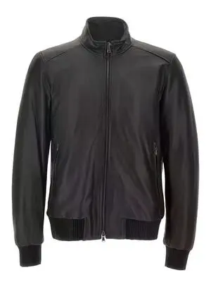 BARBA NAPOLI Dakota Leather Jacket - Black