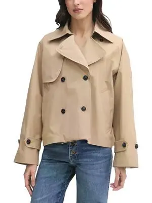 SAVE THE DUCK Cropped Double-breasted Jacket - Neutrals