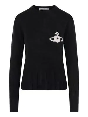 VIVIENNE WESTWOOD Orb Intarsia Wool Sweater - Black