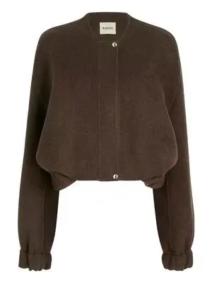 Khaite Cordan Jacket In Army Melange - Brown
