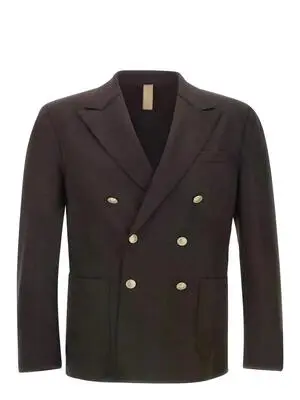 Eleventy Double-breasted Peak-lapel Blazer - Brown