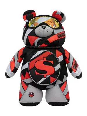 SPRAYGROUND Bear-shaped Graphic-print Backpack - Black