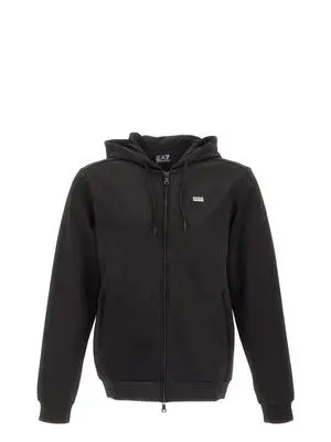 EA7 Zip-up Hoodie - Black