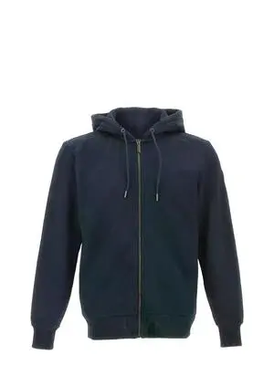 COLMAR Logo Patch Zip-up Hoodie - Blue