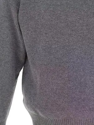 GRAN SASSO V-neck Cardigan With Ribbed Trim - Grey