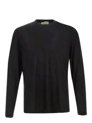 FILIPPO DE LAURENTIIS Royal Wool Long-sleeve T-shirt - Black