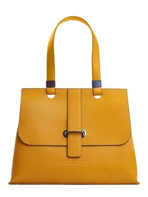 HESTER VAN EEGHEN Barn Sole Leather Handbag - Yellow