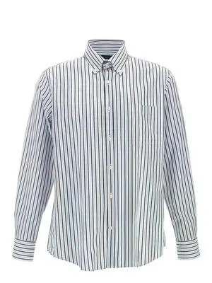 Paul & Shark Striped Button-down Shirt - Blue
