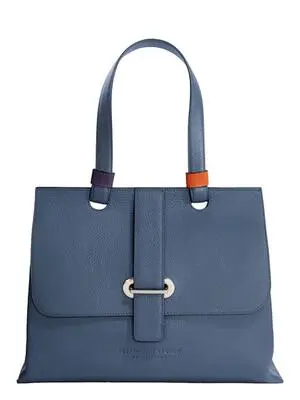 HESTER VAN EEGHEN Barn Leather Handbag - Blue