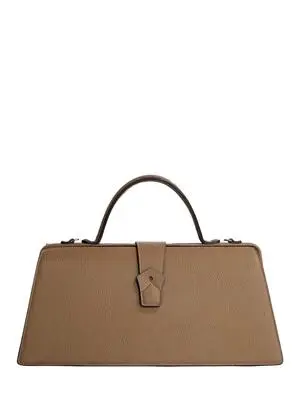 HESTER VAN EEGHEN Klipper Wide Taupe Leather Bag - Brown