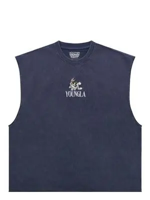 YOUNGLA X Looney Tunes Embroidered Cutoff Tank - Bunny