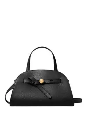 Tory Burch Romy Small Leather Boston Bag - Black