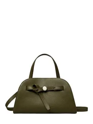 Tory Burch Romy Small Leather Boston Bag - Green